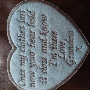 Personalised Memory Embroidery Patch for a Memory Pillow - Etsy