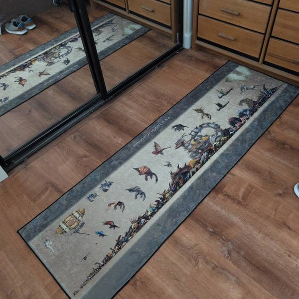 Monster Hunter Rug, Monster Rug, Hunter Rug, Anime Carpet, Game Room ...