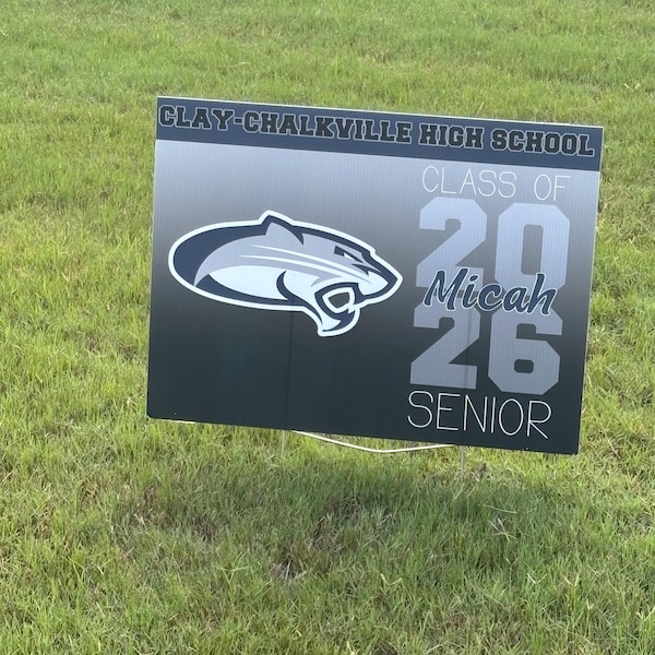 Customizable High School Senior Yard Sign | Class of 2026 Graduation ...