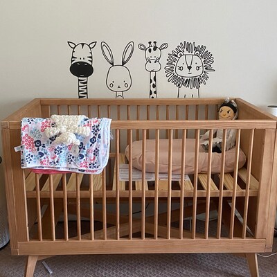 Zebra Rabbit Giraffe Lion Nursery Wall Decal Room Decor Vinyl - Etsy