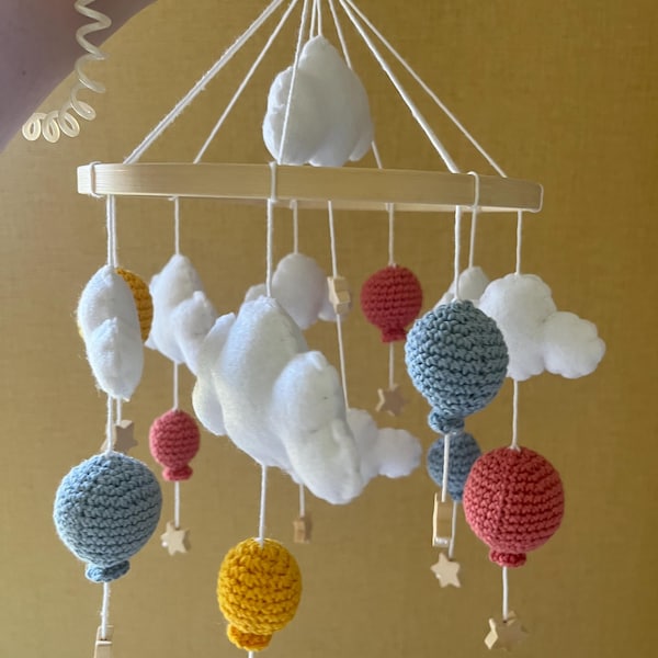 Baby Mobile Clouds Boucle/teddy Fabric Ecru/natural - Etsy