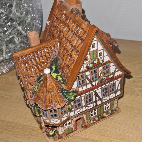 Ceramic House Tealight Candle Holder Incense Burner Home Decoration ...