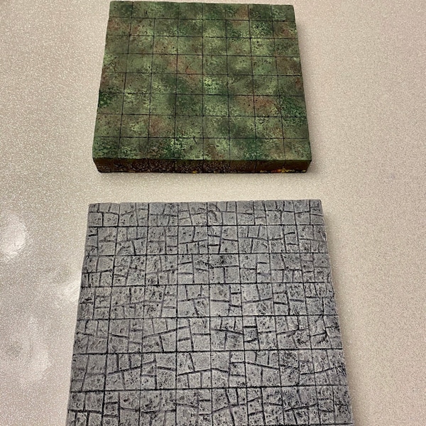 Handmade Reversible Dual Terrain 16x16 Battle Grid Board for Dungeons ...