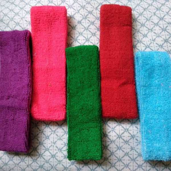 1 Sweatband Terry Cloth Headband Sweat Head Band Sports Hair Bands ...
