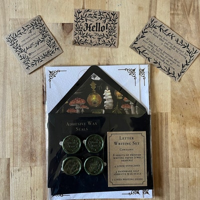 Witchy Letter Writing Set With Wax Seals Stationery Set RPG Fantasy ...