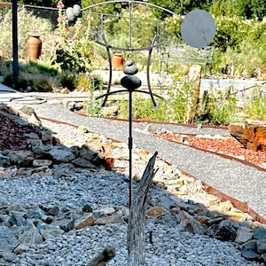 Garden Art Kinetic Wind Sculpture Large Yard Art Metal Garden Decor ...