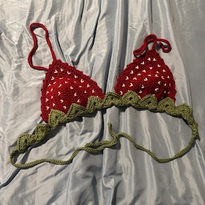 Strawberry Crochet Top PATTERN, Crochet Bralette Pattern Only, Crochet ...
