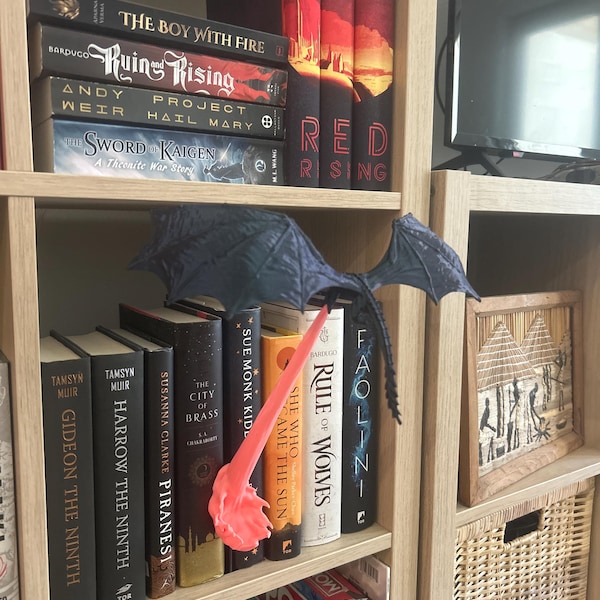 Fire Breathing Dragon Wyvern Book Nook or Wall Mount - 3D Print ...