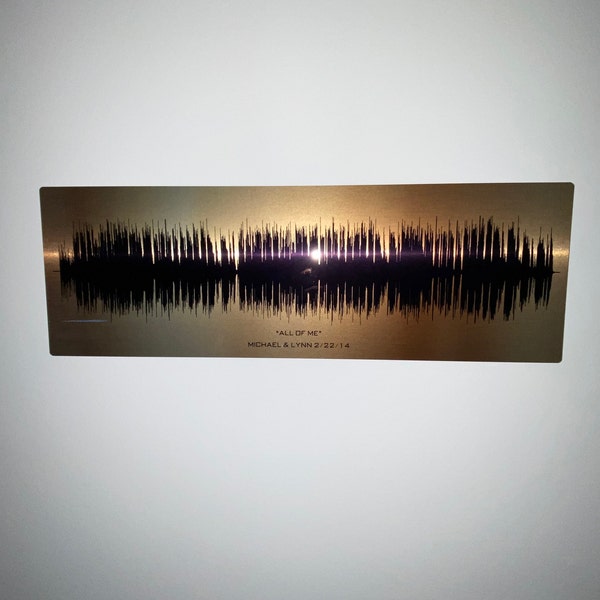 Song Sound Wave - Bronze Anniversary Gift for Men, 8th Anniversary Gift ...
