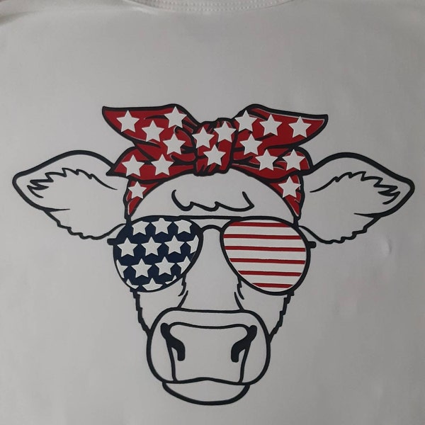 4th of July Svg, Cow Svg, Independence Day Svg, American Flag Svg ...