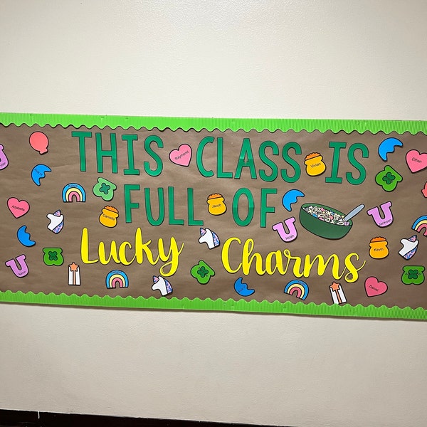 March Lucky Charms Bulletin Board Kit- St. Patrick's Day Bulletin Board ...
