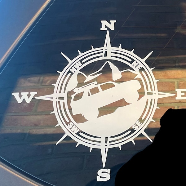 Compass Decal for 4runner, Car Decal, Mountain Decal, Outdoor Decals ...