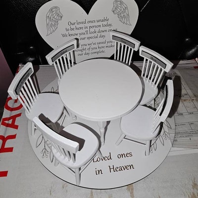 Wedding Memorial Set, Loved Ones in Heaven, WHITE, Wedding Memory Table ...