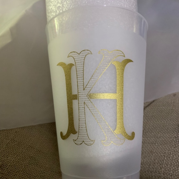 Interlocking Monogram Cups, Custom Logo Shatterproof Cups, Custom Frost ...