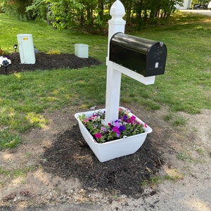 Brilliant White Snappot® Post Planter Kit-flower Pot for Mailbox Post ...