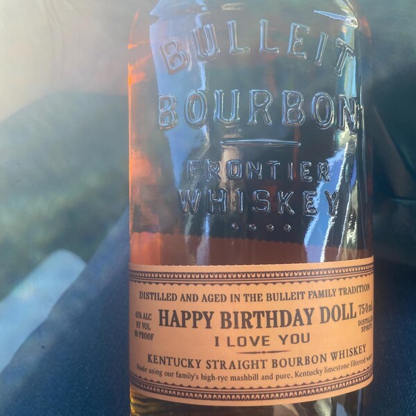 Personalized Bulleit Bourbon Label Bottle | Custom Bulleit Bourbon Gift ...