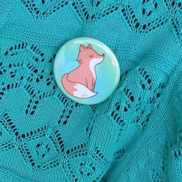 Fox Pin Badge | Fox Lover Gifts - Animal Lovers - Cute Fox Badges - Etsy