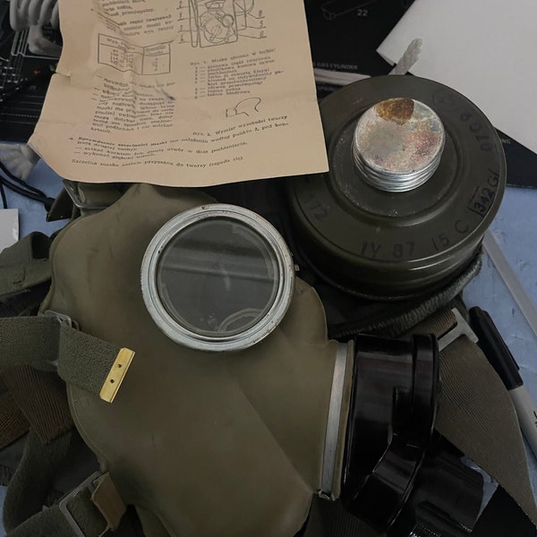 Genuine Polish Military Gear Polish Cold War Gas Mask MC-1 With MS-3 ...
