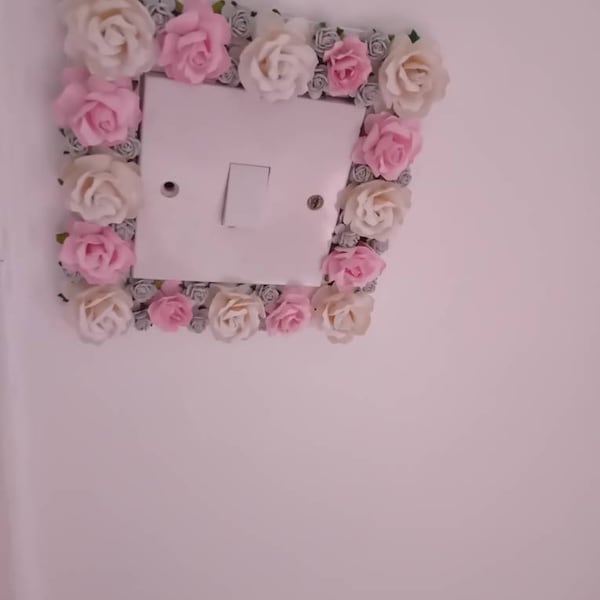 Floral Light Switch Surround • Light Switch Cover • Home Decor ...