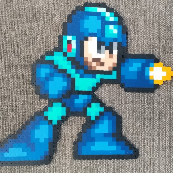 Mega Man Sprite Perler Beads Pixel Art, Retro Game Decor, 8 Bit Wall ...