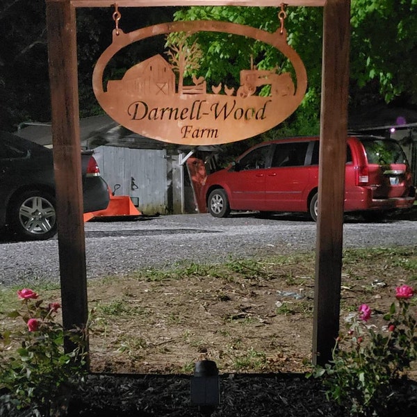 Metal Chicken Farm Sign , Barn,chickens , Tractor Sign With Your Name ...
