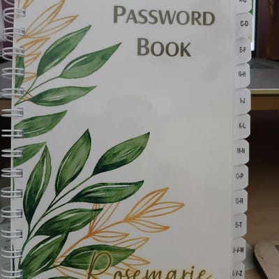 Large Print PASSWORD Book Internet Address Book With A-Z Tabs ...