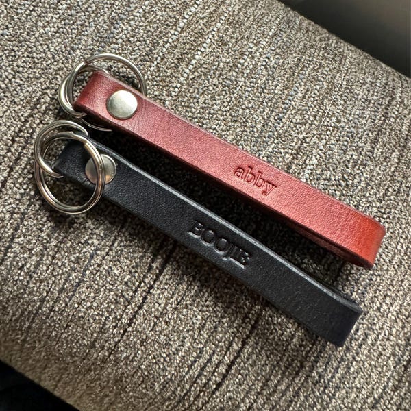 Keychain, Leather Braided Key Chains, Handcrafted Full Grain Leather ...