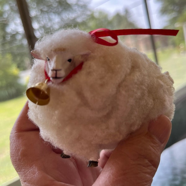 Sheep Decor, Sheep Family of Ram, Ewe & Lamb Figurines With Needle ...