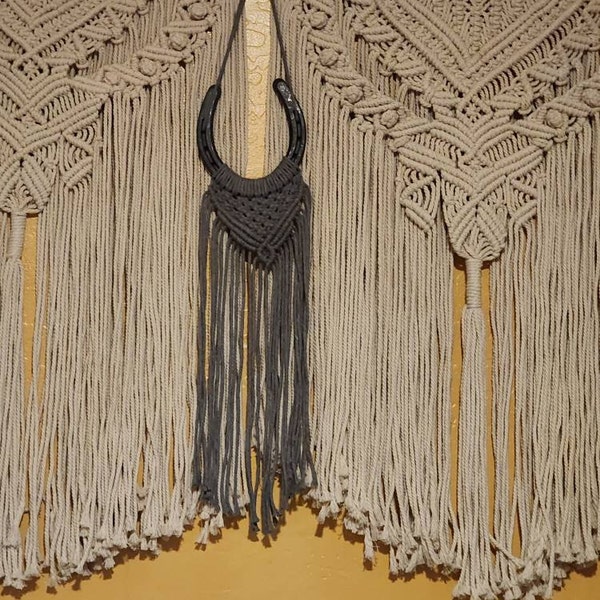 Macrame Horseshoe Wall Hanging, **multiple Color Options**,western Wall ...