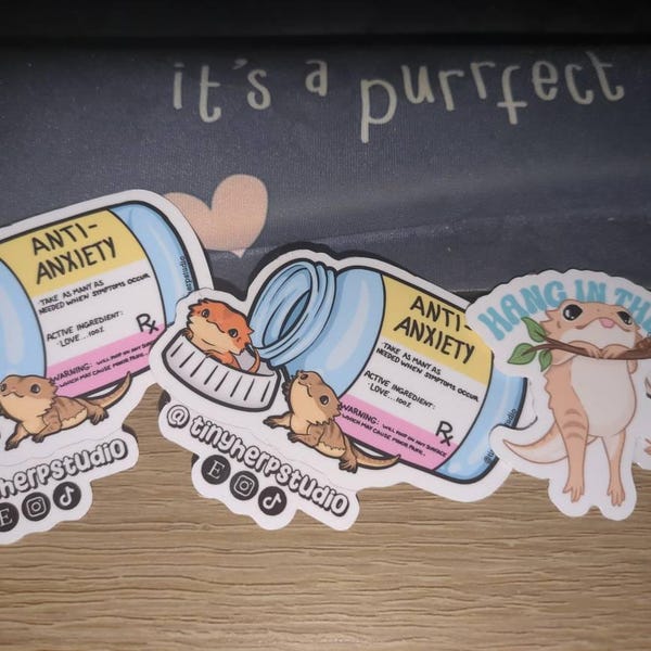 Warning Label Bearded Dragon Sticker - Etsy