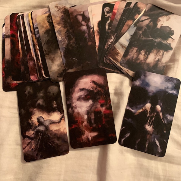 Dark Tarot Cards With Guide Book, Cards Deck With Meaning Guidebook ...