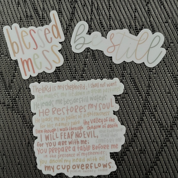 Psalm 23 Sticker | Christian Stickers | Religious Faith Decals - Etsy