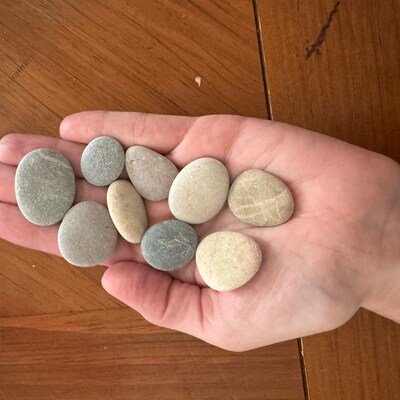 Bulk of 100 Pebbles, Flat & Colorful Genuine Beach Stones, Medium to ...