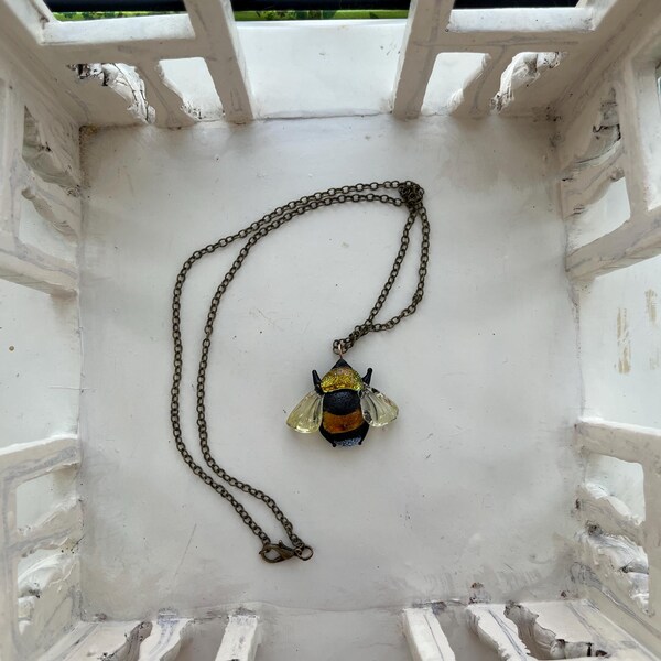 Hummingbird Necklace Purple Bird Necklace Handmade Lampwork Glass ...
