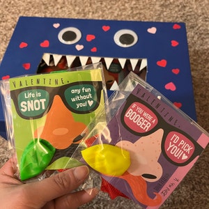 Funny Booger Nose Picking Valentines Classroom Balloon Holder ...