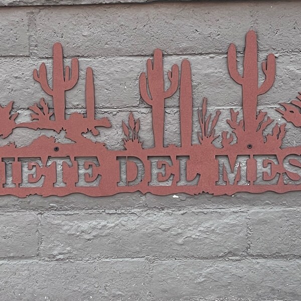 Personalized Desert Scene Metal Sign Decor Metal Monogram Gifts Free ...