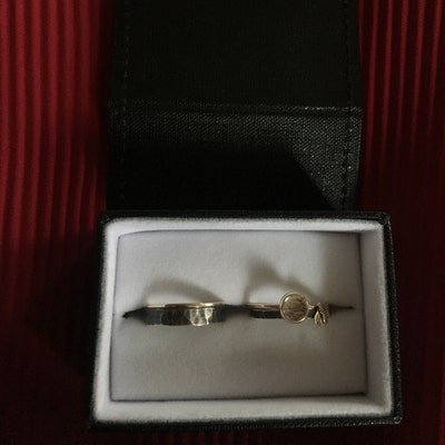 Yellow Gold and Silver Wedding Ring the Centurion Band Solid 14K Gold and Sterling Silver Ring ...