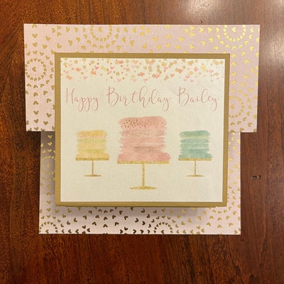 Rose Gold Cake Clip Art Cake Party Clip Art Confetti Cake - Etsy