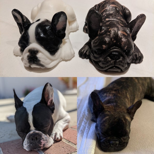 Frenchie Soap Set, 4 Cute French Bulldog Soaps, Variety of Color ...