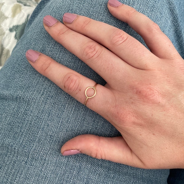 Open Circle Gold Ring, Rings for Women, Minimalist Ring, Promise Ring ...