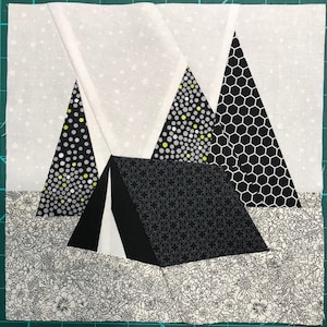 Camping Tent Paper Pieced Quilt Block Pattern PDF - Etsy