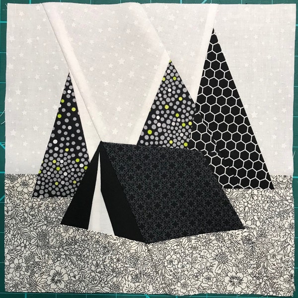 Camping Tent Paper Pieced Quilt Block Pattern PDF - Etsy
