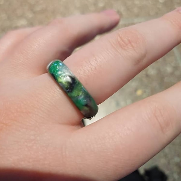 Aroace Ring Aroace Pride Ring Aroace Jewelry Aroace Sunset Pride Resin ...