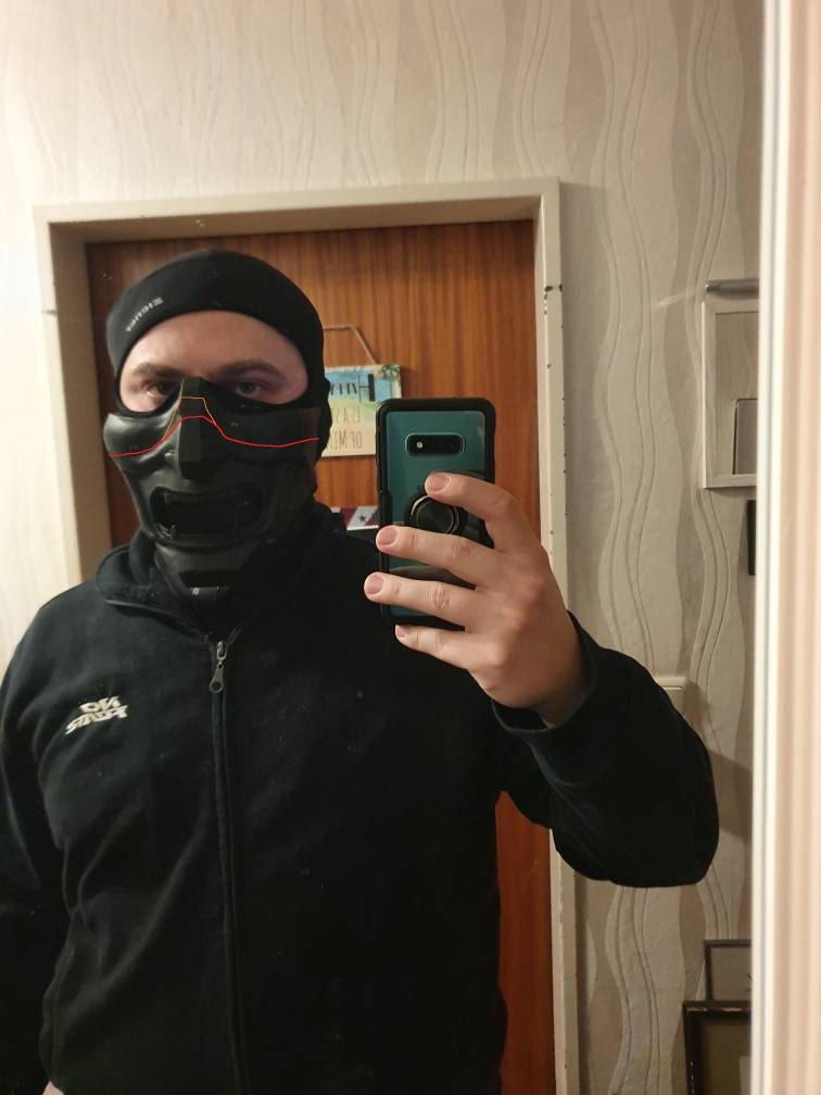 Half Face the Black Assassin Ronin Samurai Mask Cool Baddass | Etsy