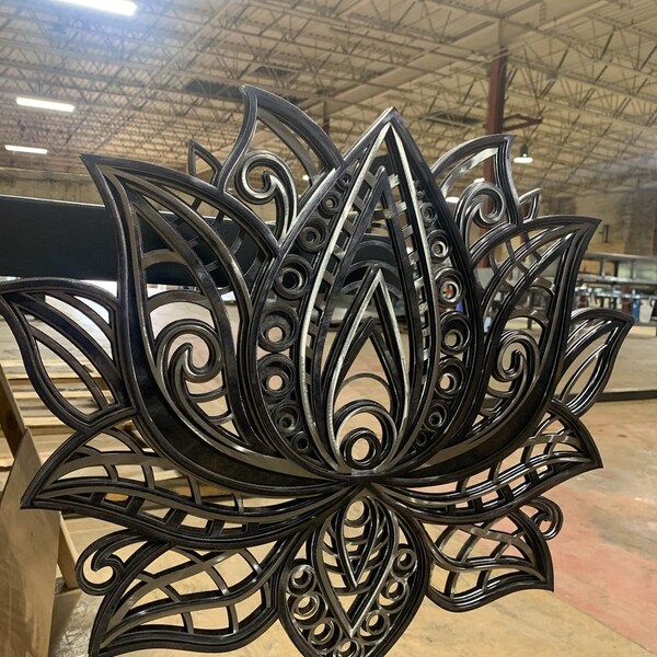 LOTUS Cnc Files Laser Cut File Svg Layered and Glowforge File, Ornament ...