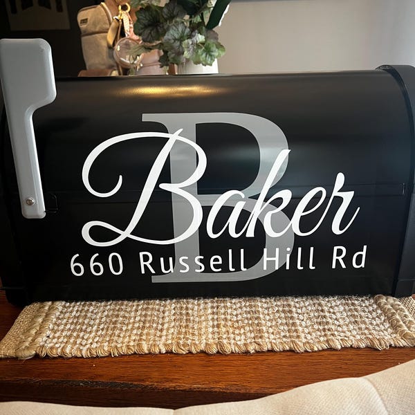 Personalized Mailbox Decal - First Home Mail Box, DIY Mailbox Address ...