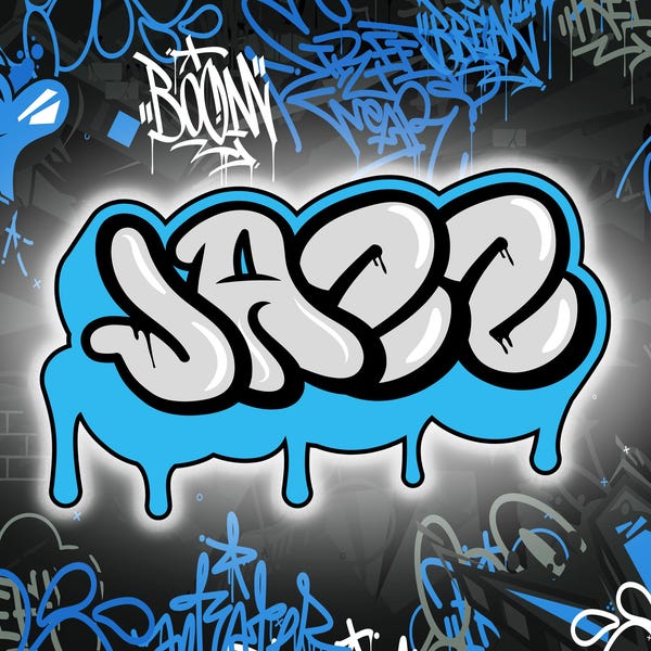 Graffiti Decal, Sticker Decal, Graffiti Wall, Graffiti Wall Kids, Gift ...