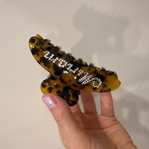 Custom Rhinestone Name Hair Claw Clips - Etsy