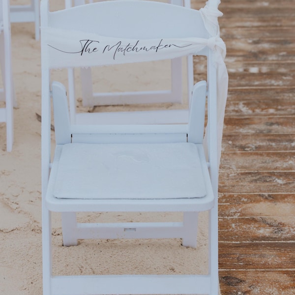 IN LOVING MEMORY Chair Ribbon, Memorial Wedding Sign, Wedding Fabric ...