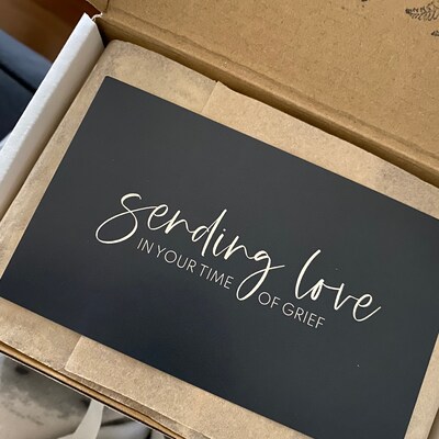 Sympathy Gift Box With Grief Affirmation Card Set Loss Loved One Grief ...